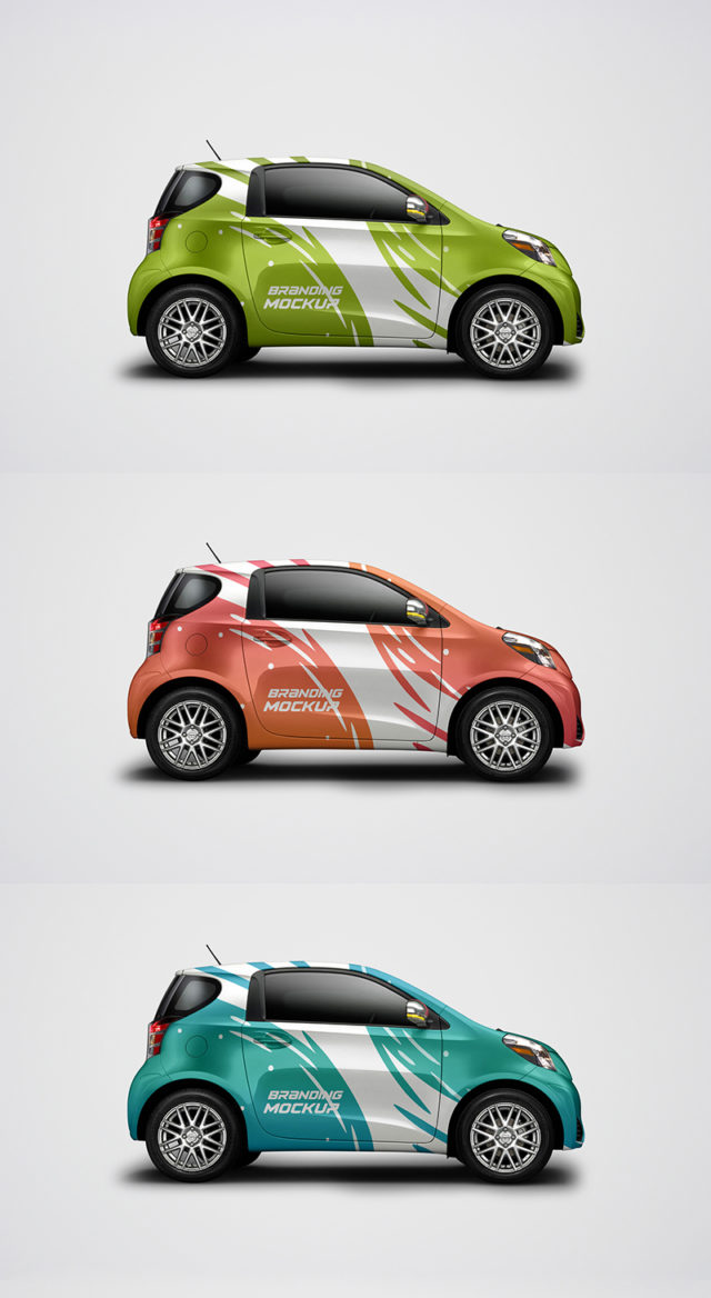 Free Electric Car Mockup - Mockup City
