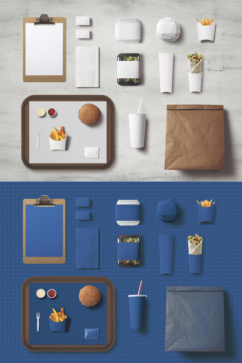 Free Fast Food Branding Mockup - Mockup City