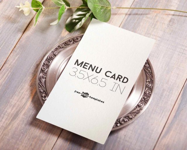 Free Menu Card Mockup - Mockup City