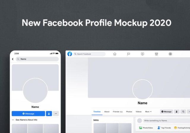 Facebook Mobile Layout Mockup - Mockup City
