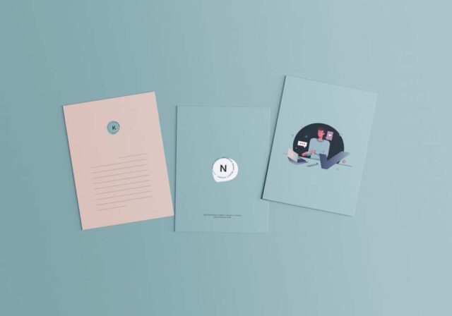 Free Multiple Postcard Mockup - Mockup City